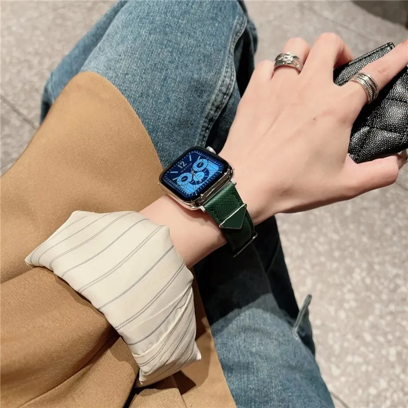 Designer Leather Apple Watch Straps Compatible with 38mm to 49mm Bands ...