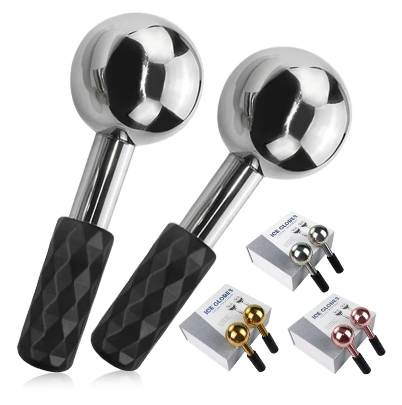 Stainless Steel Facial Cooling Roller With Cryo Sticks For Neck And ...