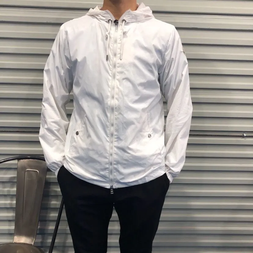 Black Hooded Varsity Windbreaker For Men Fashionable Spring And Autumn ...