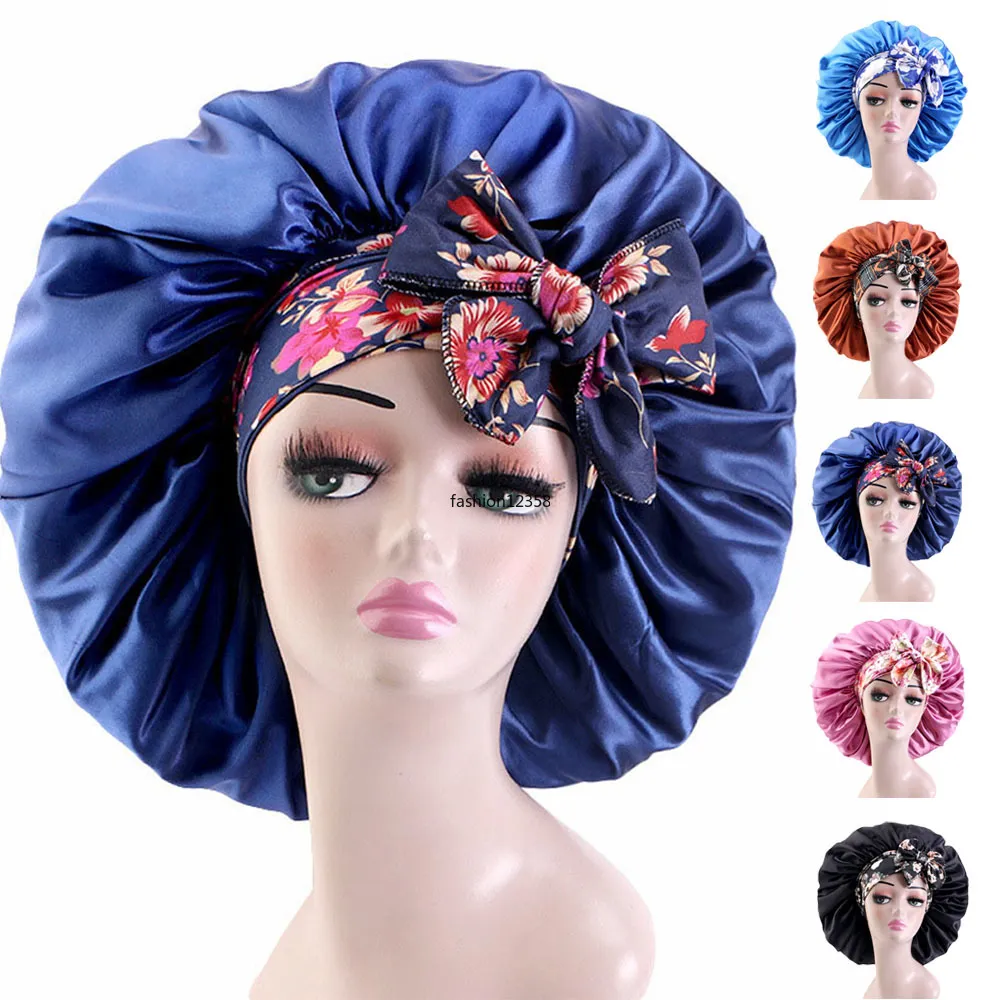 African Pattern Ankara Print Satin Bonnet For Women Extra Large Long ...