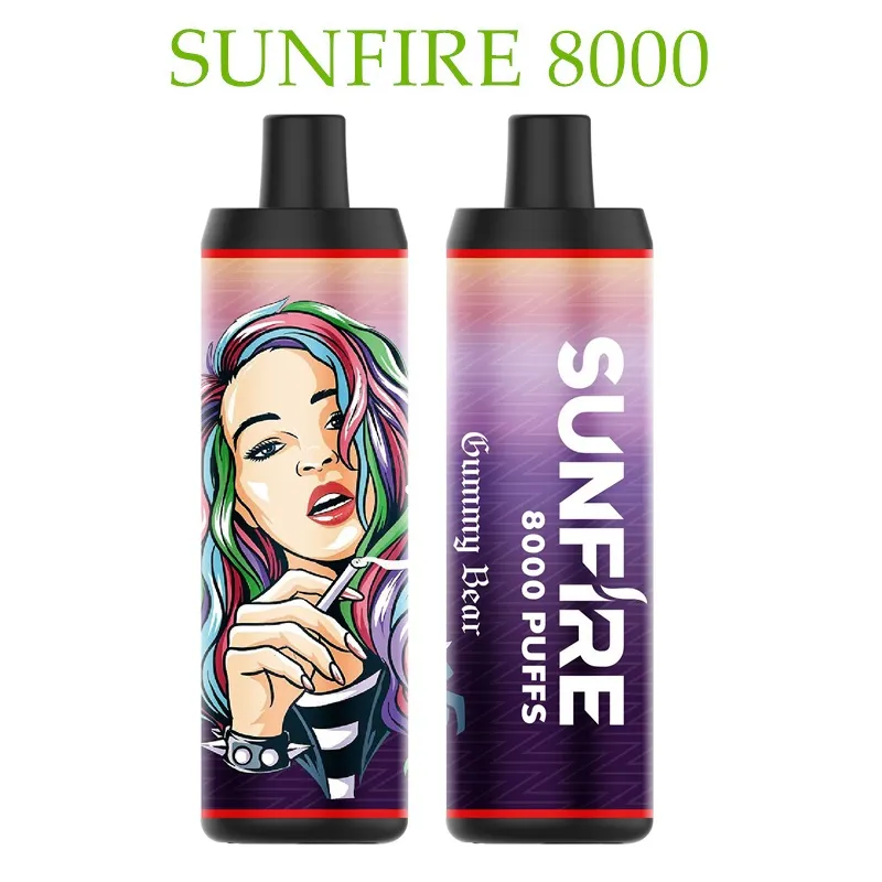 Original Sunfire 8000 8k Puffs Dtl Disposable Vape 18ml Prefilled