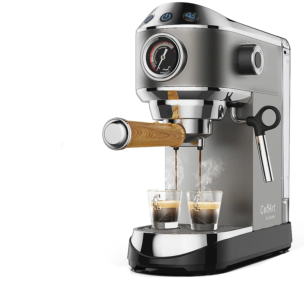 BaristaPro Semi Automatic Coffee Machine: Milk Frother, Milk Steamer ...