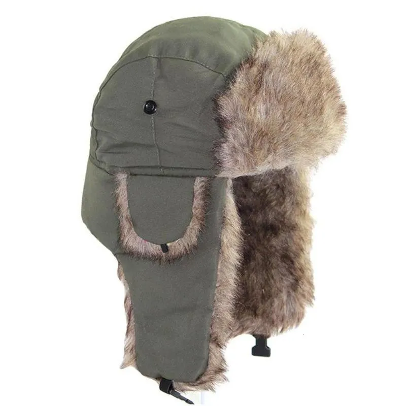 Men's Unisex Warm Trooper Trapper Hat with Earflap for Winter Outdoor ...