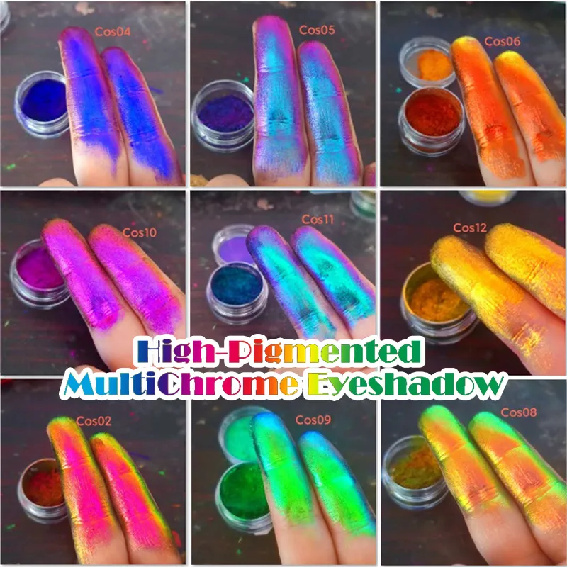 High-Pigmented MultiChrome Eyeshadow Powder - Color Shifting Duochrome ...