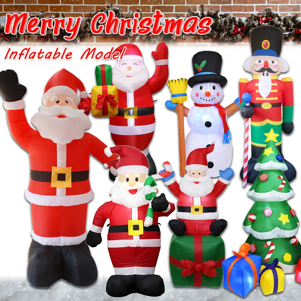Outdoor Inflatable 3ft Santa Claus And Snowman Xmas Tree Model 1.2M 2 ...