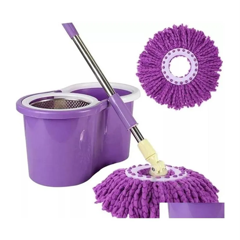 360° Spin Mop - Easy Microfiber Floor Cleaning System for Home, Kitchen ...