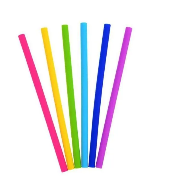 New Silicone Drinking Straw Bent Straight Straw For Fruit Juice Coffee ...