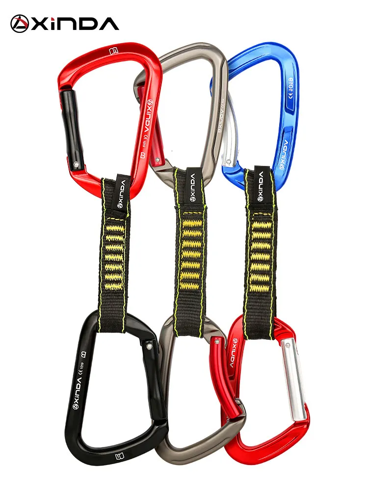 Rock Climbing Carabiner Quickdraw Set: XINDA Safety Locking Extenders ...