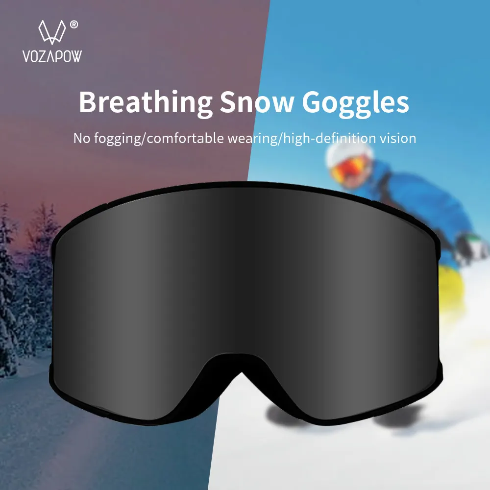 Magnetic Ski Goggles - Anti-Fog Snowboard Goggles, OTG Design, UV ...