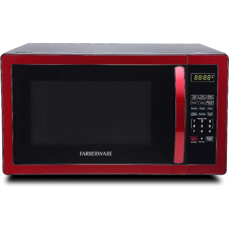 Farberware Microwave 1000 Watts, 1.1 Cu Ft Microwave Oven With LED ...