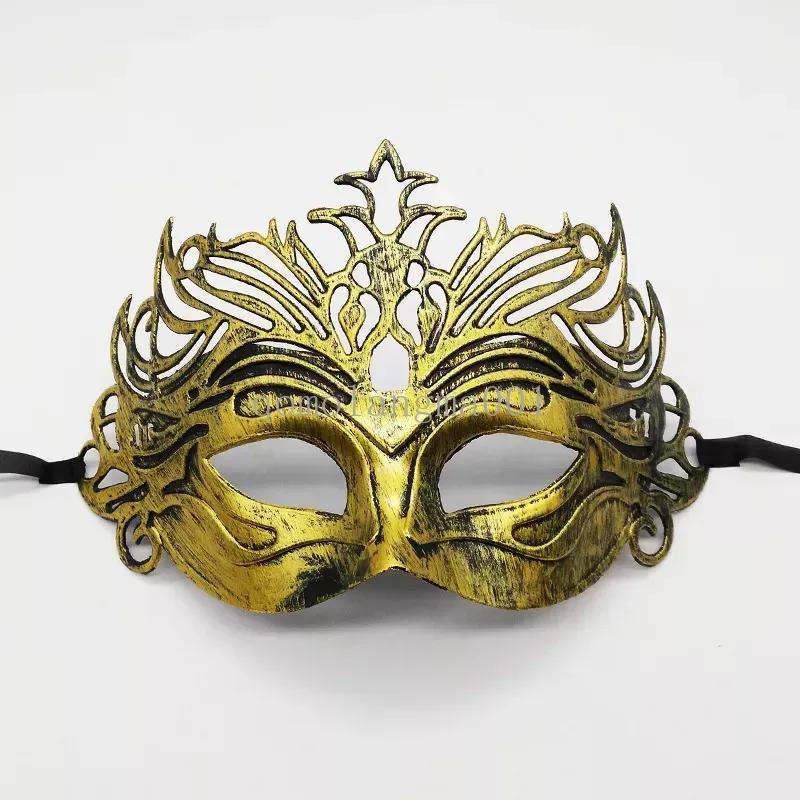 2024 Plastic Mardi Gras Masquerade Metal Mask Half Retro Venetian Style ...