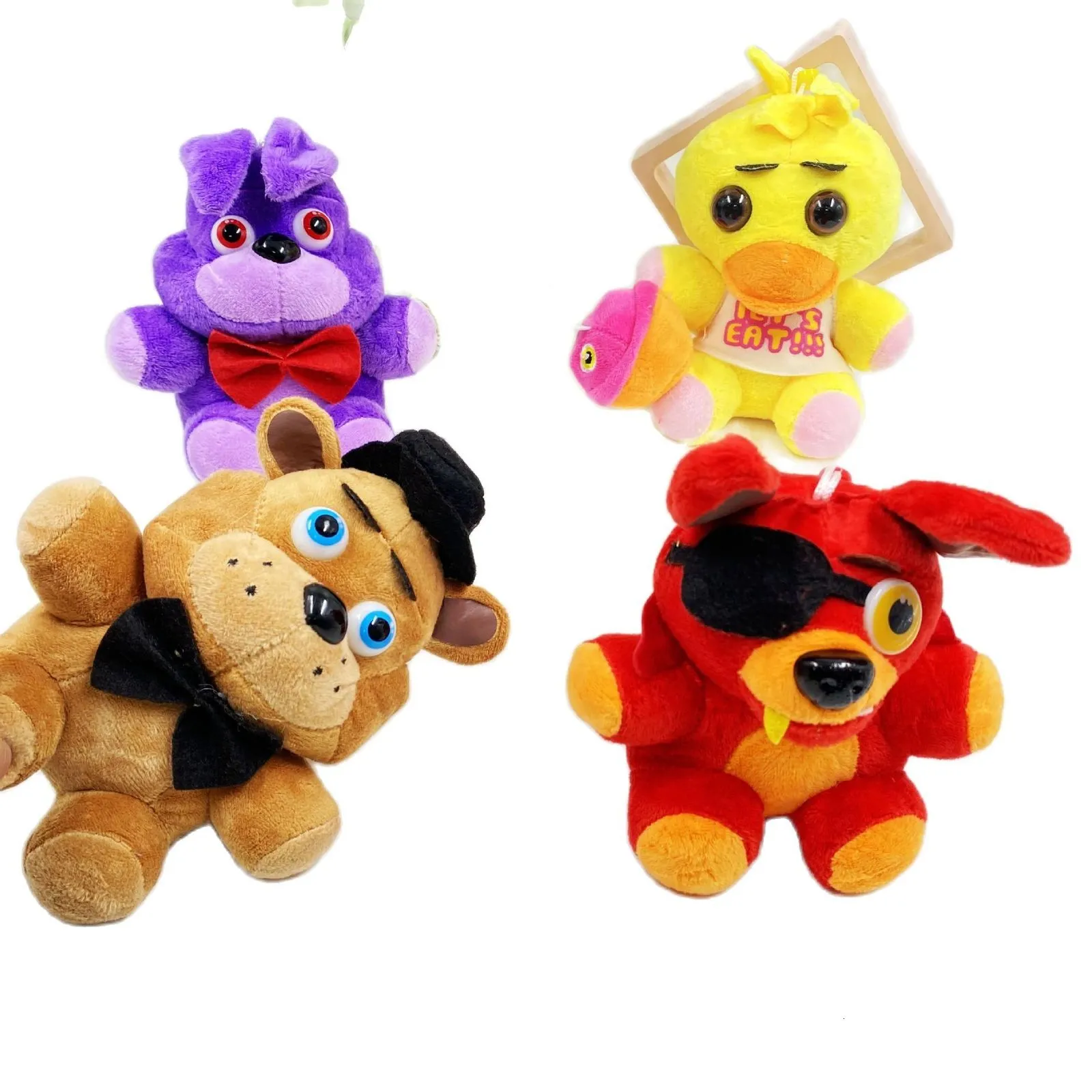 DHgate.com:24Pcs Cute Plush Keychains for Kids, 5 Inch Bear Chick Fox ...