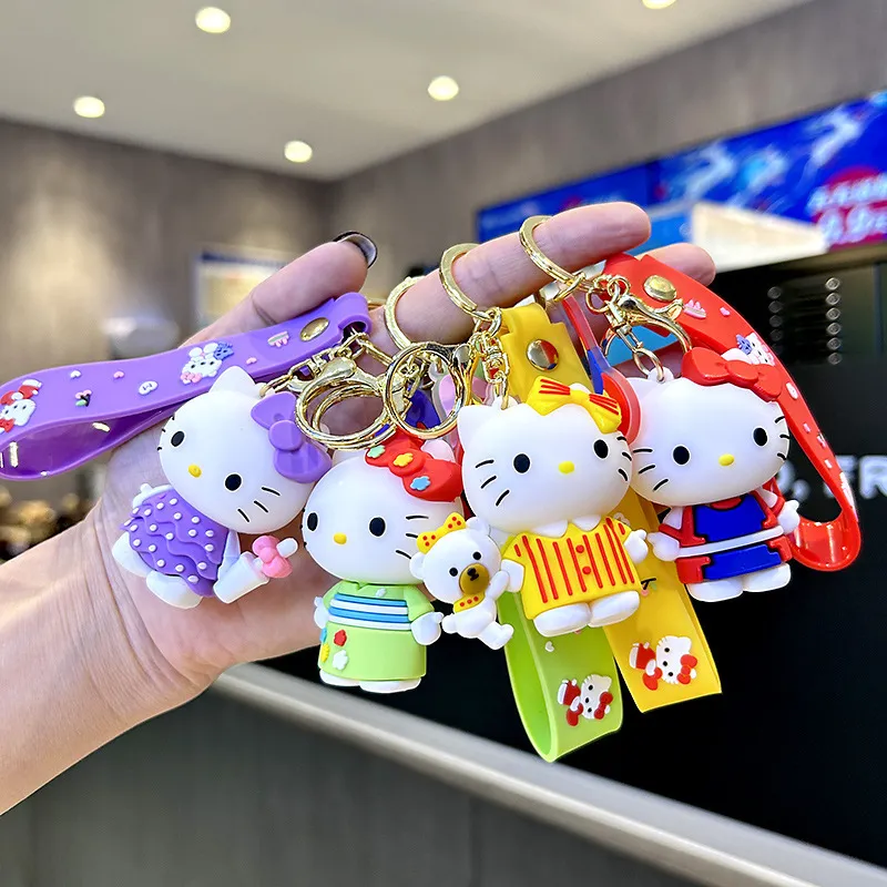 Cute Anime Keychain Set - Kawaii Kurome Doll Charm, Couple Keyrings ...