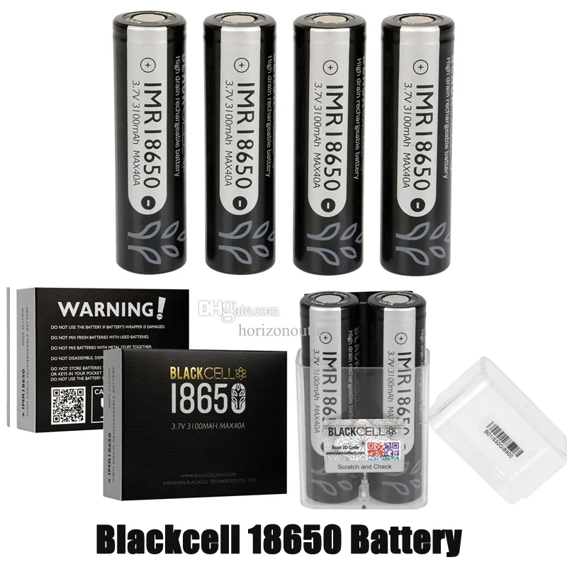 Original BlackCell IMR 18650 Li Ion Battery 3100mAh 40A 3.7V Red Yellow ...