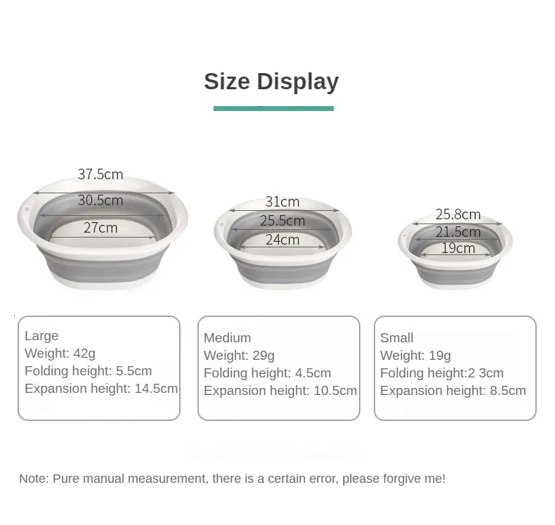 Bathroom Sinks Foldable Wash Basin Portable Adult Bathtub Baby Bath ...