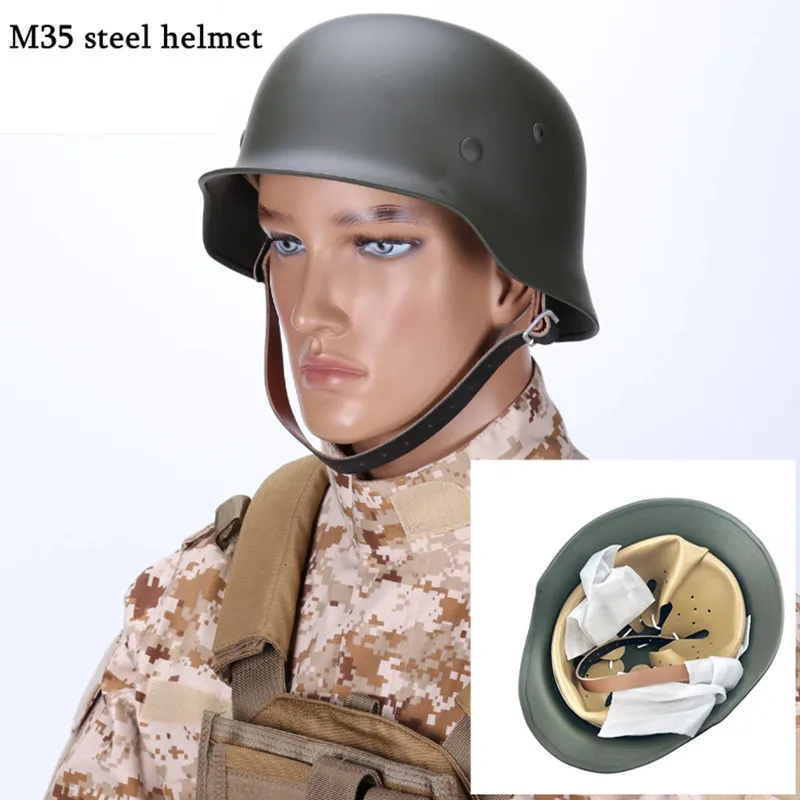 Stahlhelm Motorcycle Helmet M35 Style Steel Helmet, Replica WW2 Design ...
