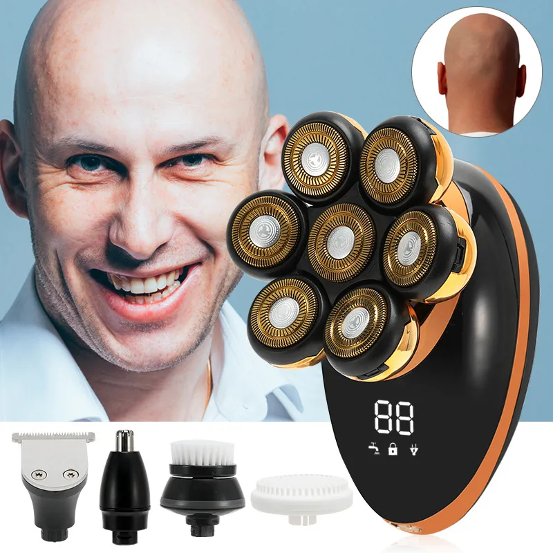 Electric Head Hair Shaver For Men 7D Floating Head Electric Shaver ...