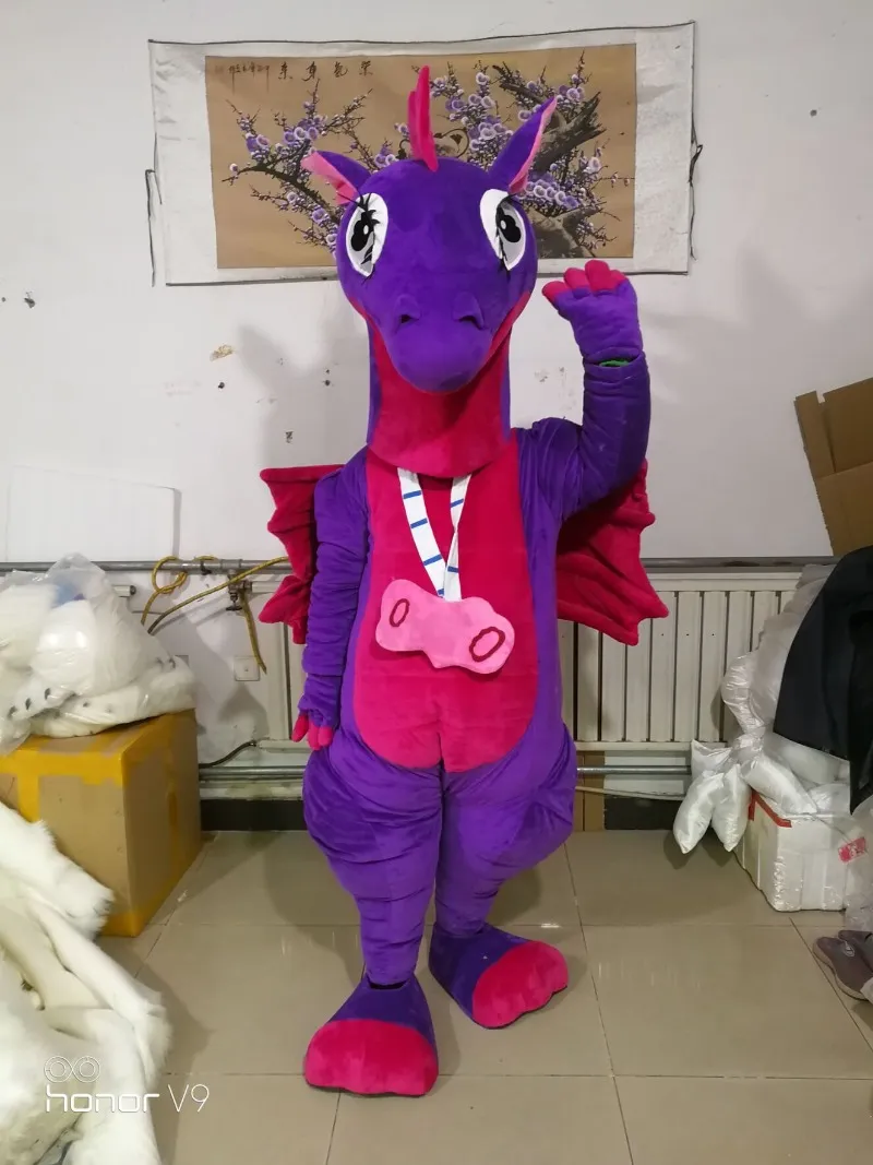 ₩331,890에서 자주색 드래곤 마스코트 의상 Dino Dinosaur Custom Fancy Costume Kits 마스코트 ...