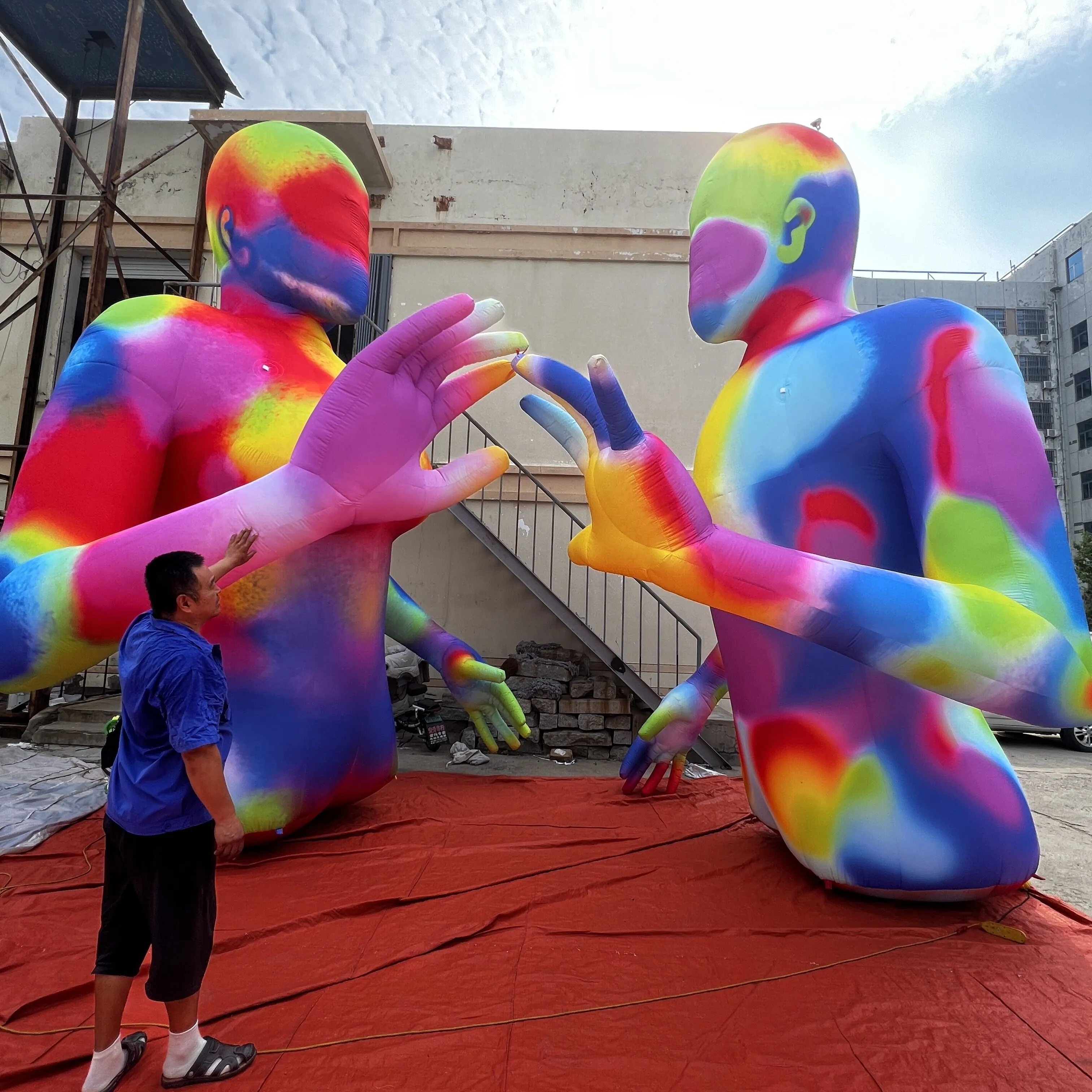 Wholesale High Quality 3.5m Inflatable Rainbow Balloon Arch Art Strip ...