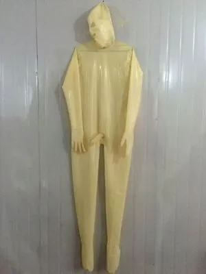 Latex Catsuit Cosplay Costume With Maske Itchy Bottom Of Foot 100%
