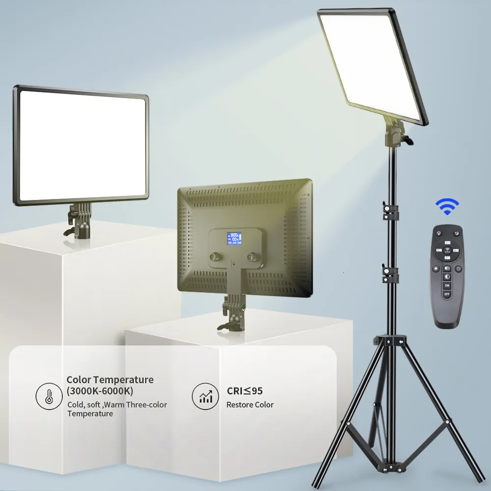 Bi-Color LED Video Light Panel - 10/14 Inch Photography Lighting Kit ...