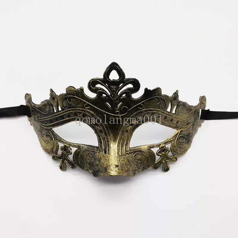 2024 Plastic Mardi Gras Masquerade Metal Mask Half Retro Venetian Style ...