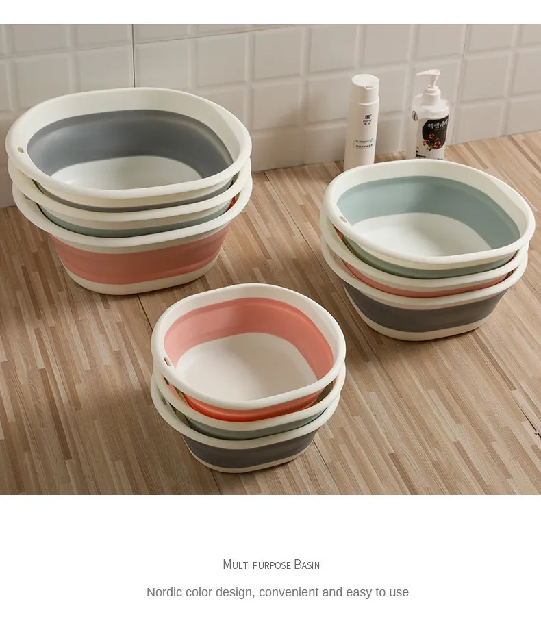 Bathroom Sinks Foldable Wash Basin Portable Adult Bathtub Baby Bath ...