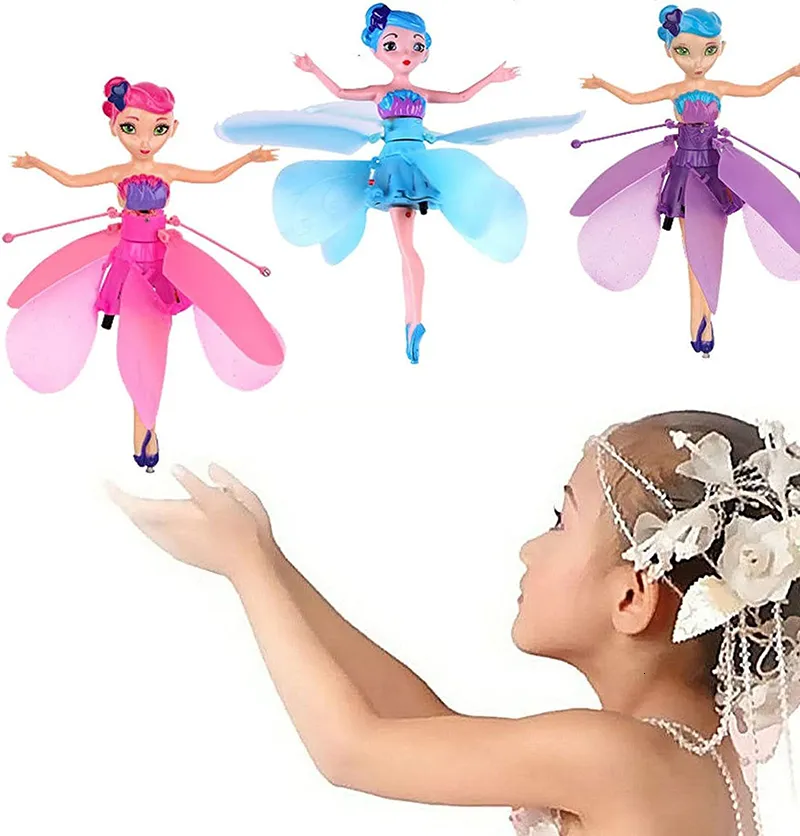 ElectricRC Flying Fairy Princess Doll Toys Infrared Induction Flying ...