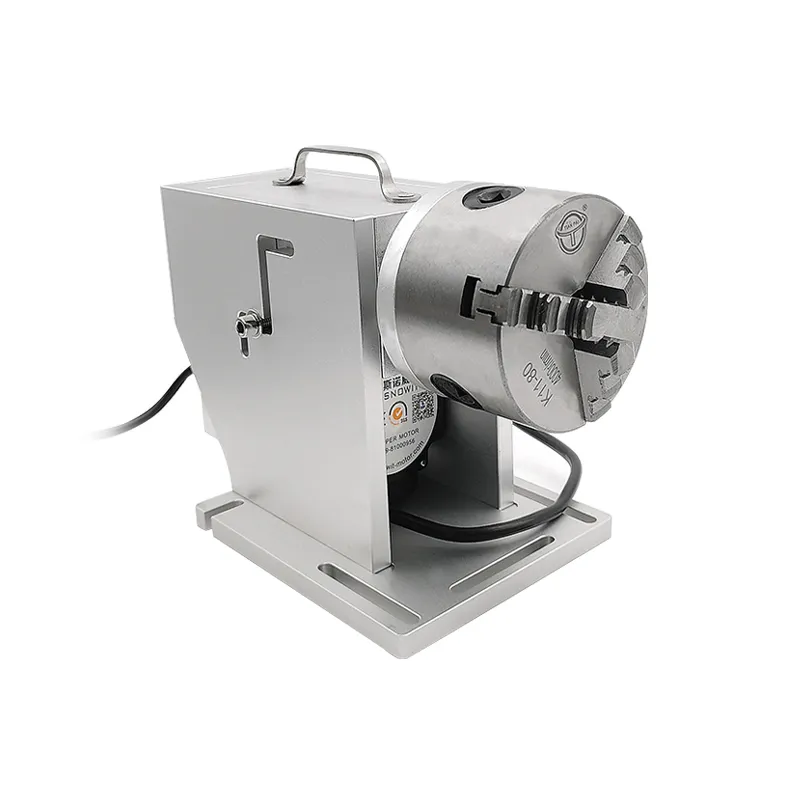 LY SD80/100 Rotary Axis for Fiber Laser Engravers - 3-Jaw Chuck ...