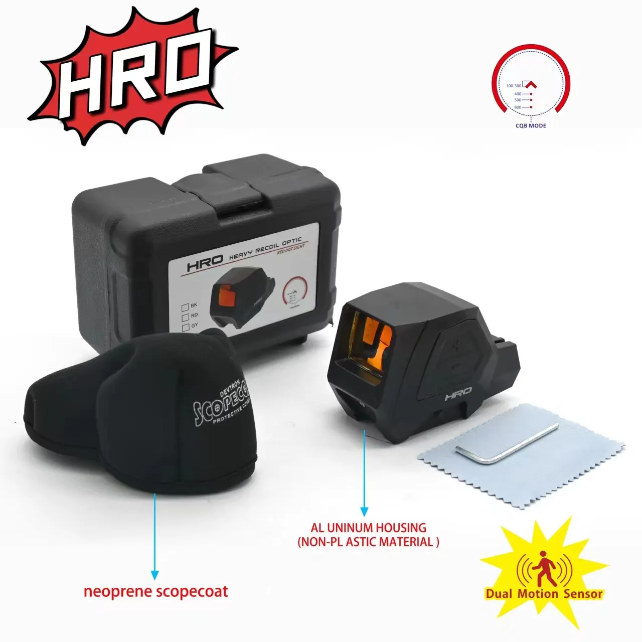 Reflex Red Dot Sight, 1x Optics Scope With Quick Motion Sensor Switch ...