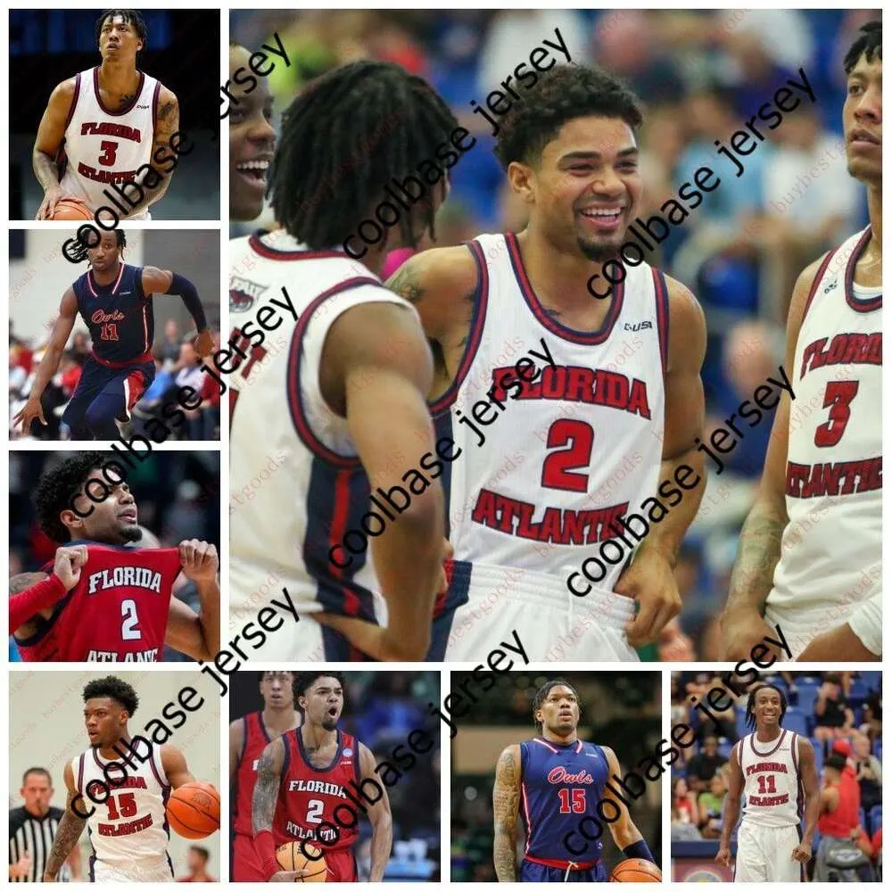 Custom Florida Atlantic FAU Basketball Jerseys Personalized NCAA ...