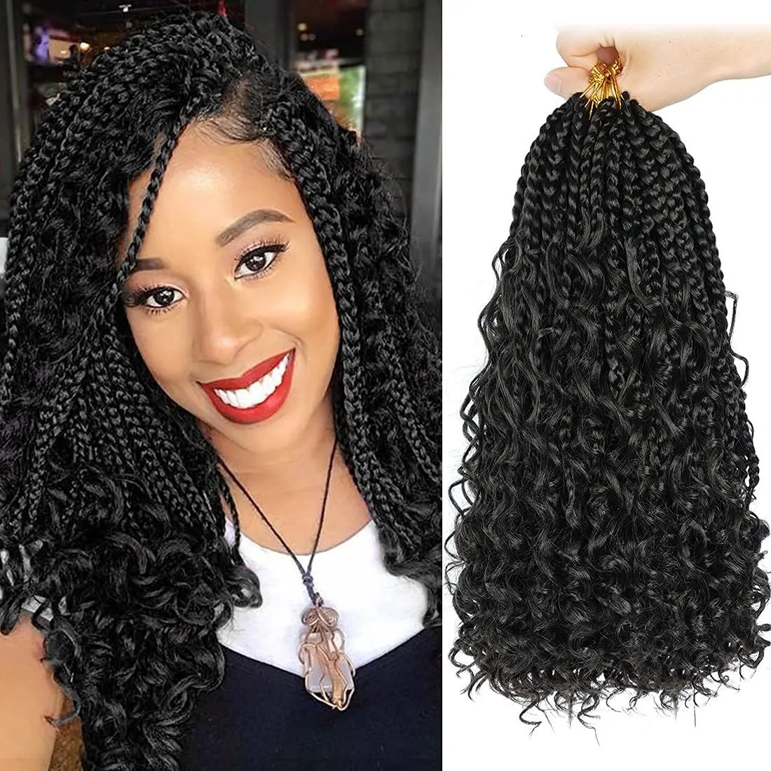 Bohemian Bob Crochet Braids: 12 Inch Synthetic Goddess Curly Hair ...