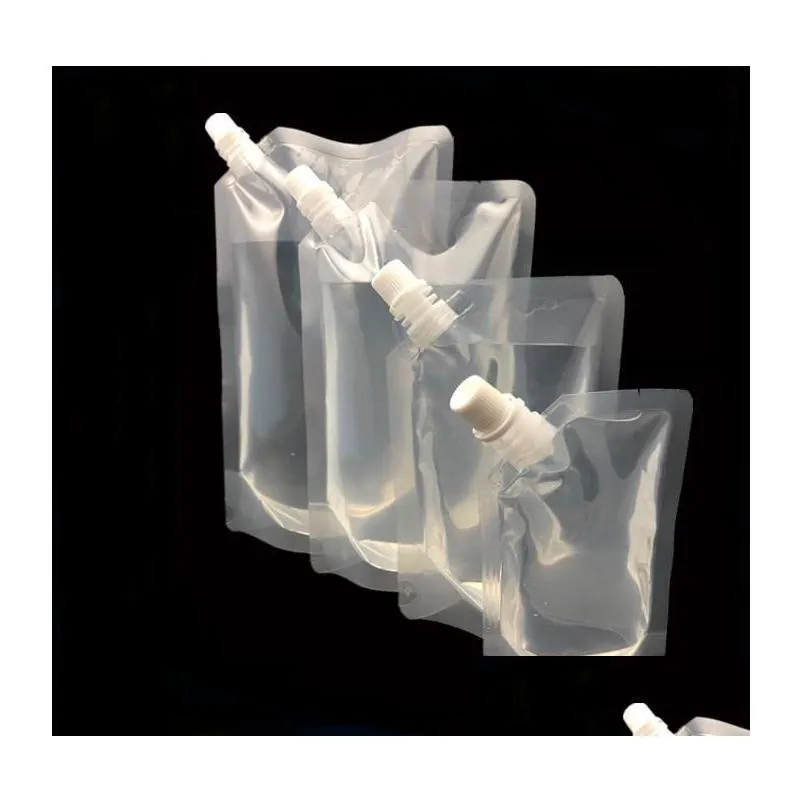 DHgate.com:Plastic Stand Up Spout Liquid Bag Pack Beverage Squeeze ...