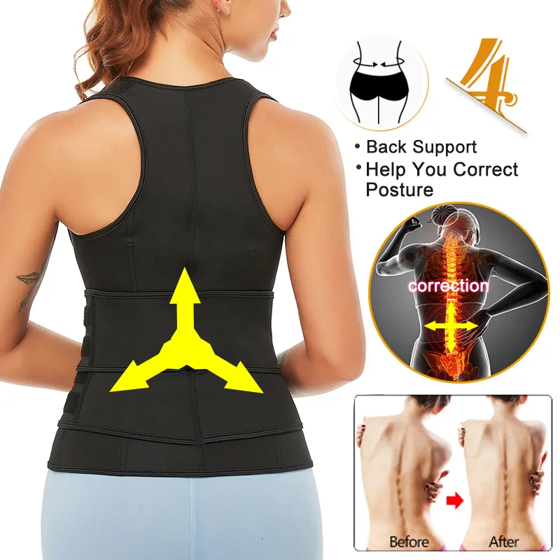 Arm Shaper Waist Trainer Body For Women Plus Size 2 Straps Steel Bones ...