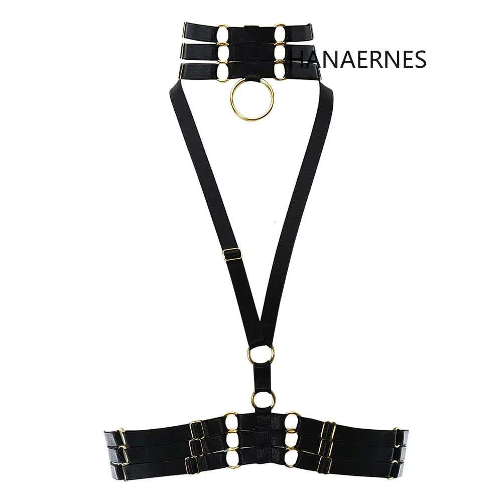 Punk Rock Harness Bra - Sexy Open Chest Cage Top with Metal Accents ...