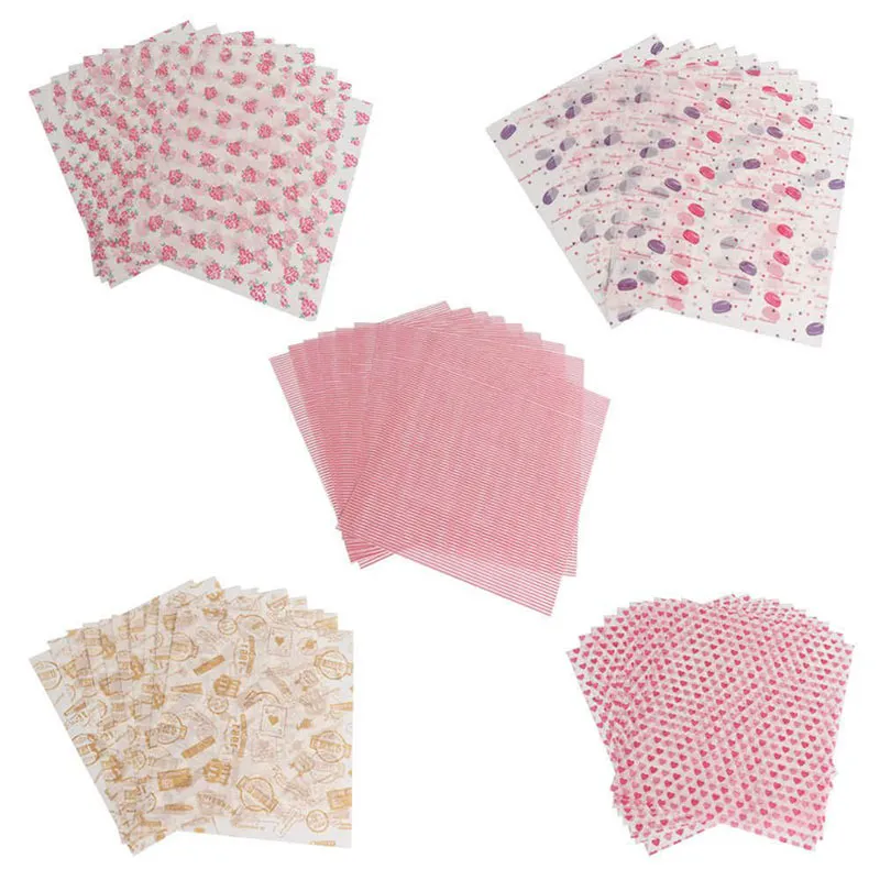 Greaseproof Food Wrapping Paper - Disposable Wax Paper for Sandwiches ...