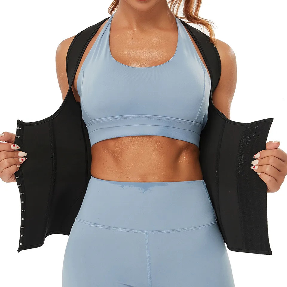 Arm Shaper Waist Trainer Body For Women Plus Size 2 Straps Steel Bones ...