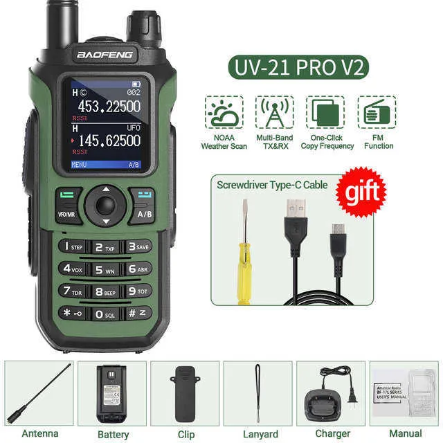 Walkie Talkie Baofeng UV 21 Pro V2 Walkie Talkies Langstrecken Schinken ...