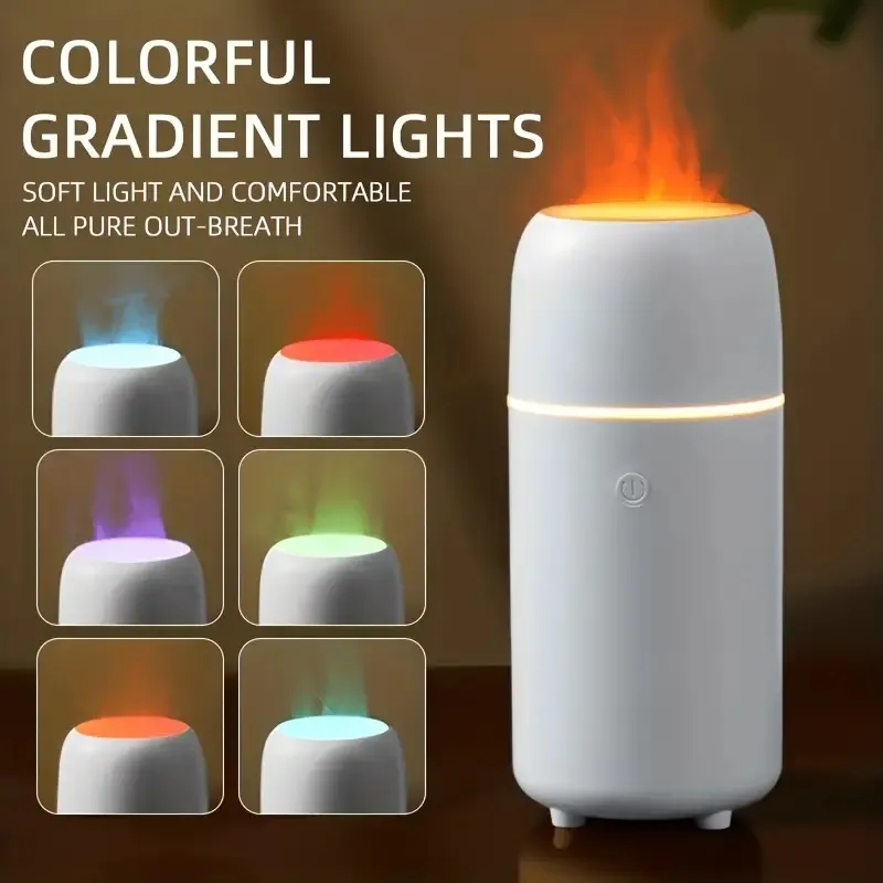 DHgate.com:1pc Portable Car Diffuser Humidifier with 7 Color Flame ...