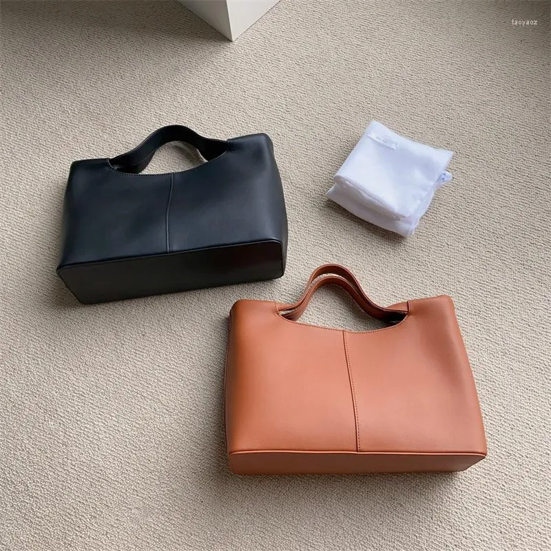 Retro Large Capacity Leather Shoulder Handbag | Magnetic Buckle Evening ...