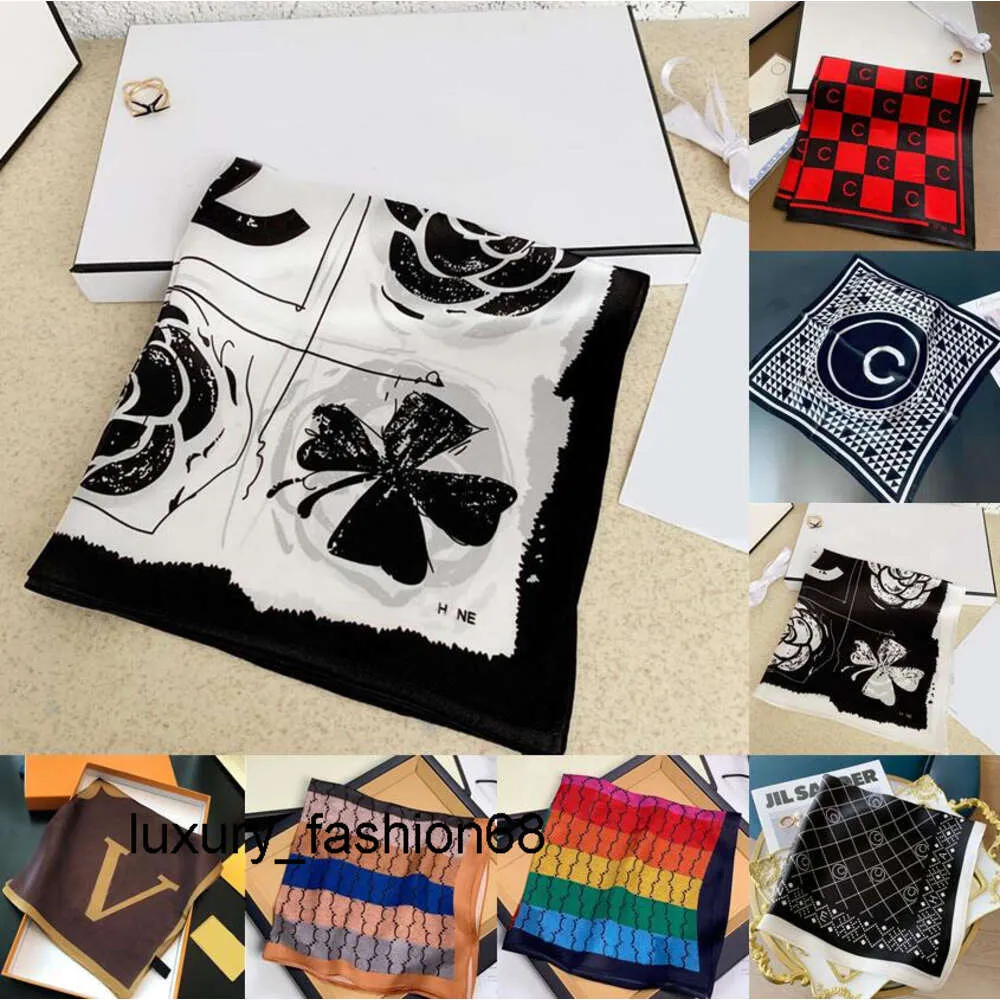 Designer Silk Scarf for Women - Fashion Print Square Scarf, Lightweight ...