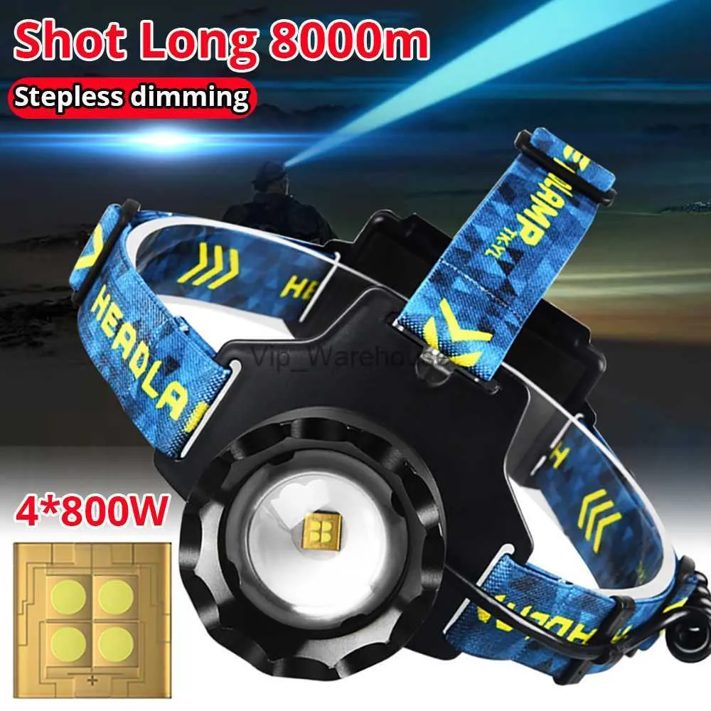DHgate.com:Powerful 800W Rechargeable LED Headlamp - 1,000,000lm, 8000m ...