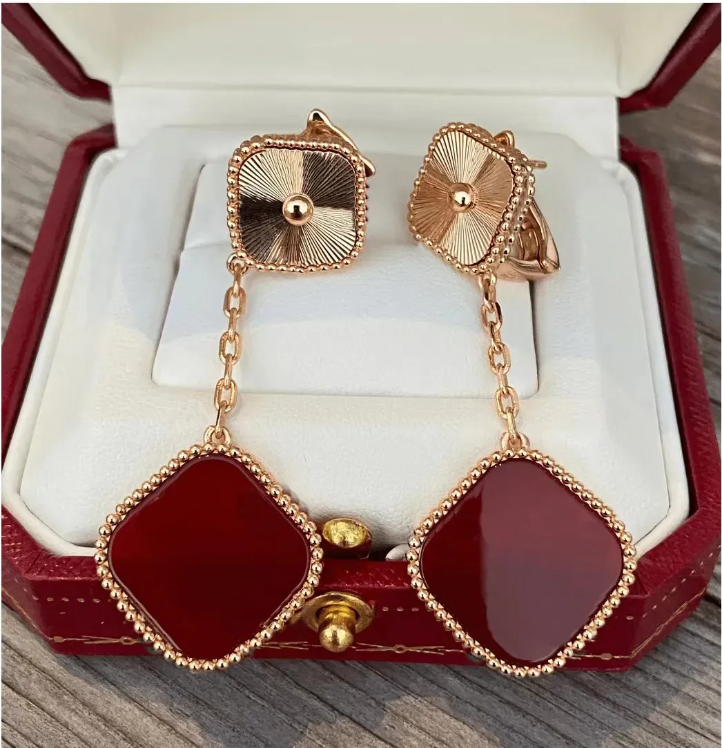 13 Style Vans Cleef Clover Arpes Four Leaf Clover Dangle Earrings ...