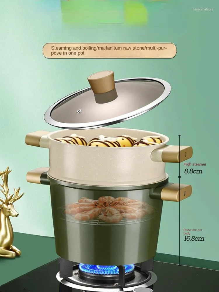DHgate.com:Double Boilers Double-Layer Steamer Double-Ear Non-Stick ...