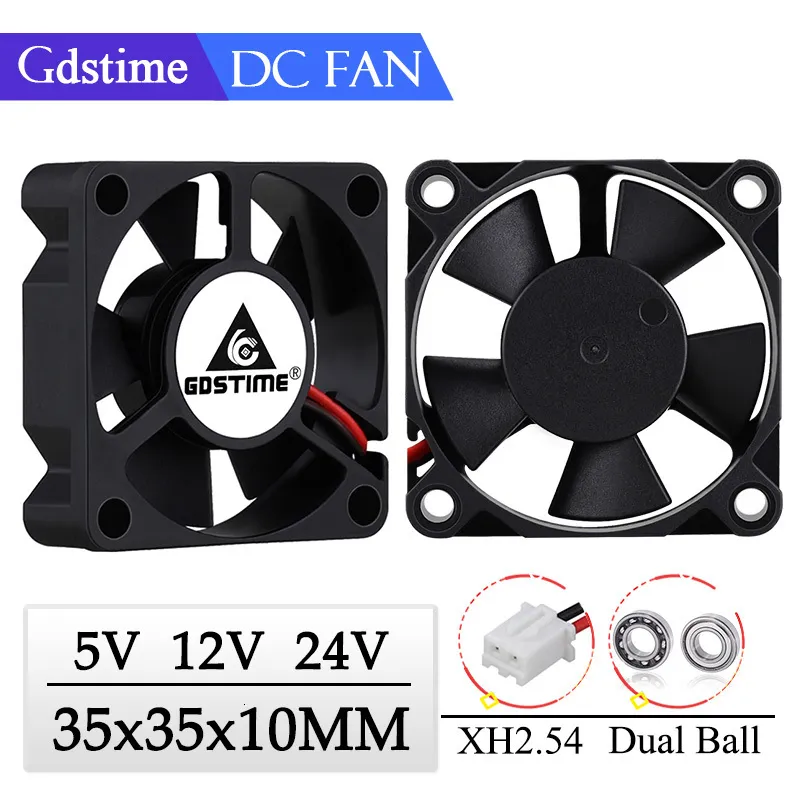 AC Cooler Fan, Compact 35mm Brushless DC Cooling Fan 5V/12V/24V, Axial ...