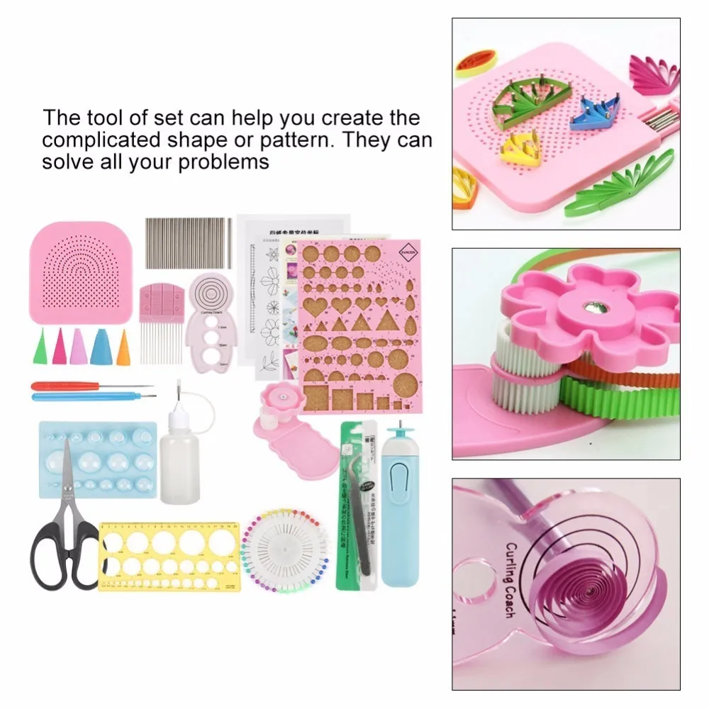 Wholesale Packaging Paper DIY Quilling Paper Tools Kit Sets Art Craft ...