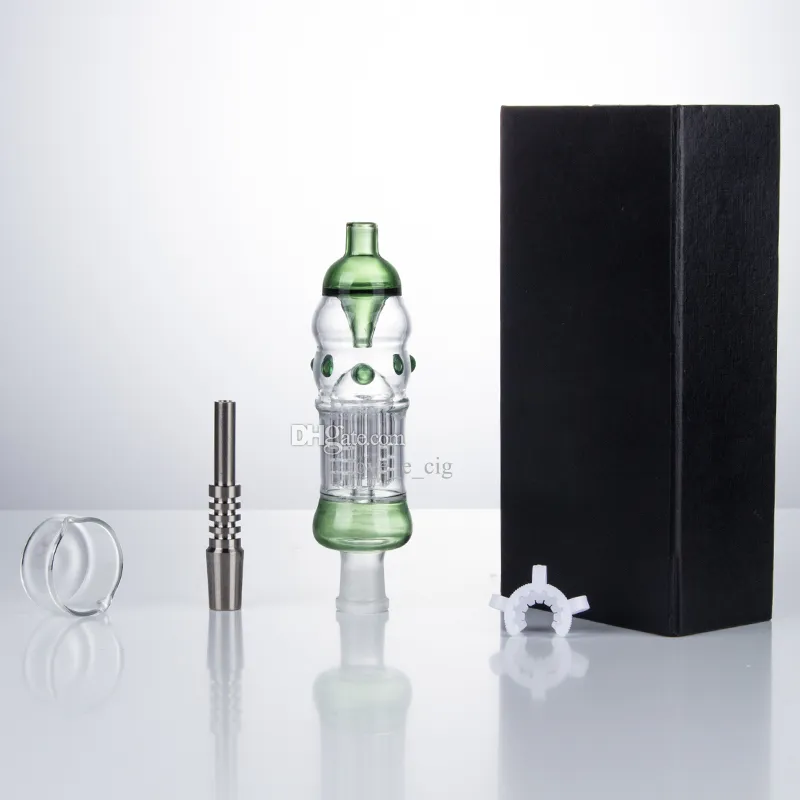 CSYC NC021 Arm Tree Water Perc Dab Rig Pipes En Verre Bubbler Bong Box Set 14mm Quartz Céramique ...