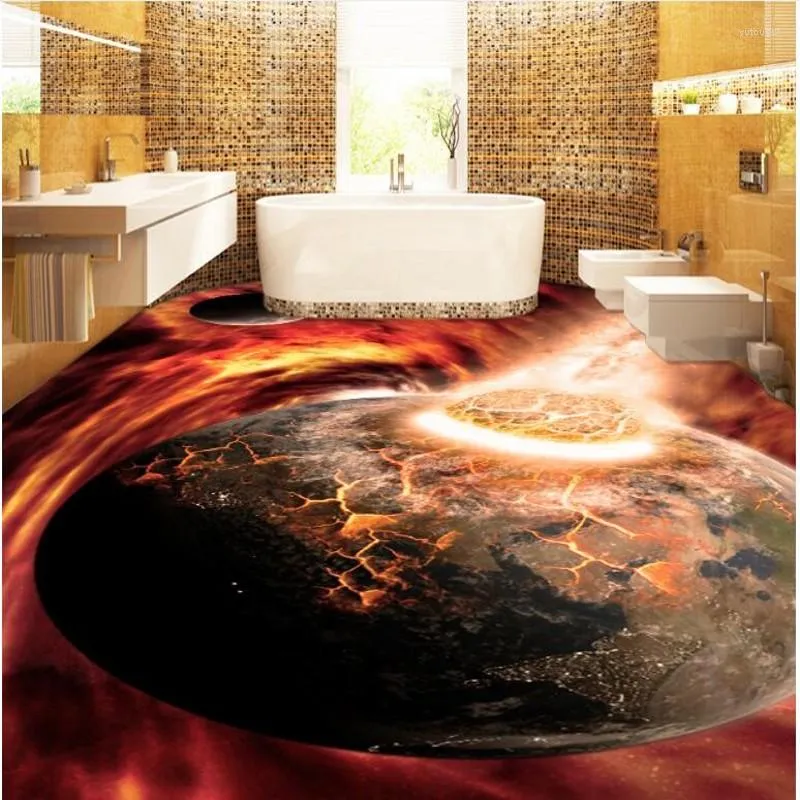 Wellyu Custom Large Scale PVC Floor Stickers Visual Impact 3D Thickened ...
