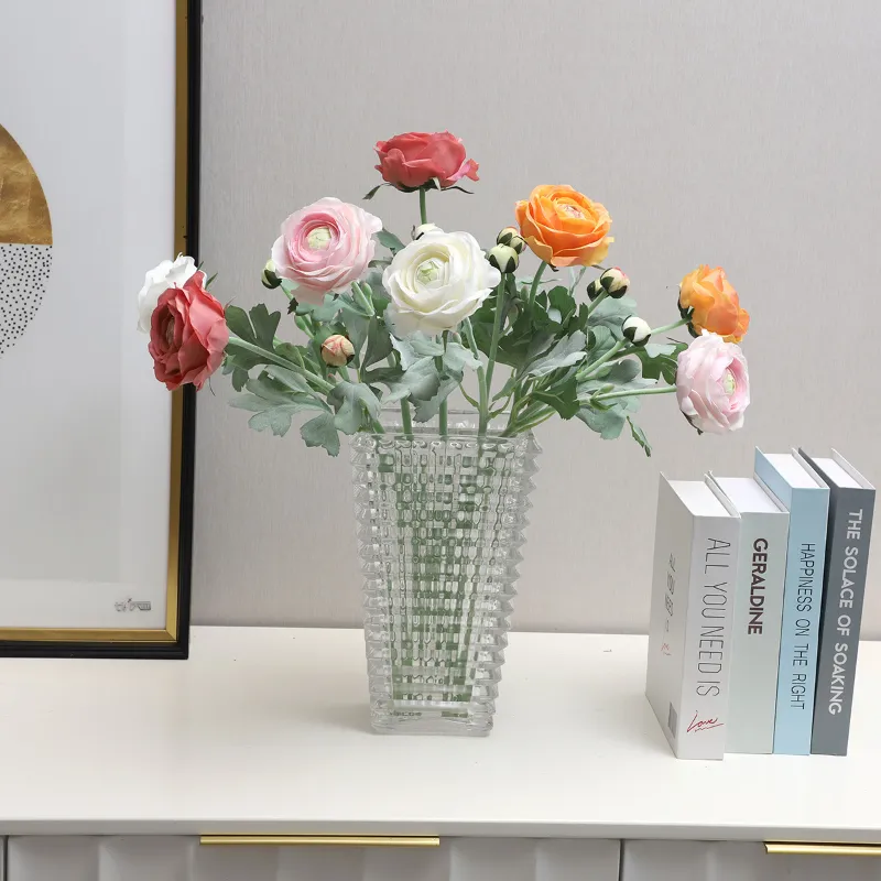 Lifelike Ranunculus Asiaticus - Faux Floral Arrangement for Home Decor ...