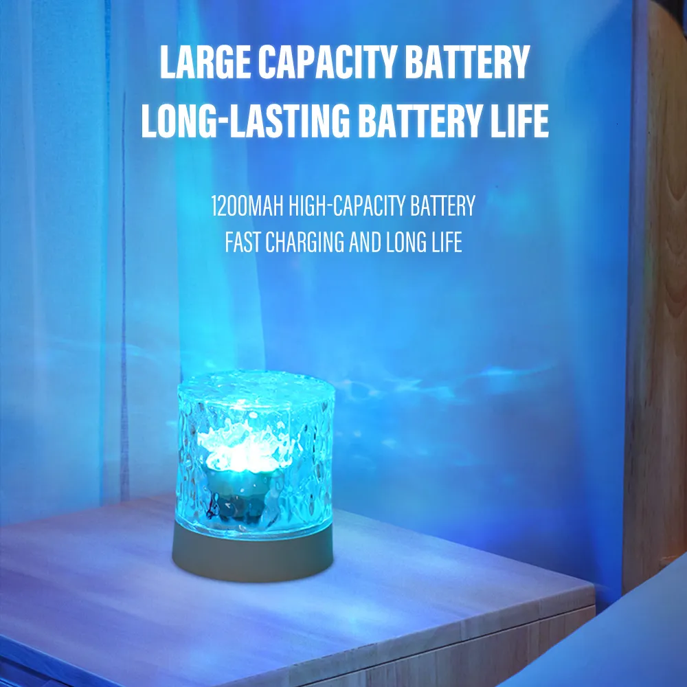 DHgate.com:3D Water Ripple Acrylic Night Light, Wooden LED Base USB ...